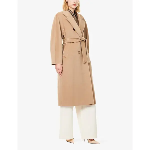 Max Mara Madame Double-breasted Wool And Cashmere-blend Coat - Camel