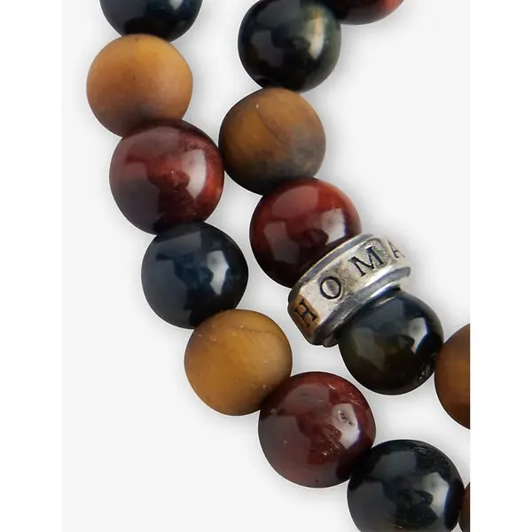 THOMAS SABO Talisman Sterling-silver And Tiger-eye Beaded Bracelet