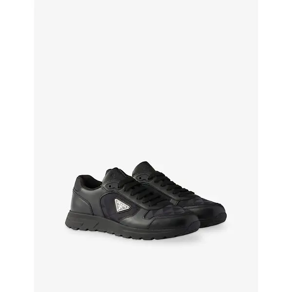 Prada Prax 2.0 Re-nylon Shell And Leather Trainers - Black
