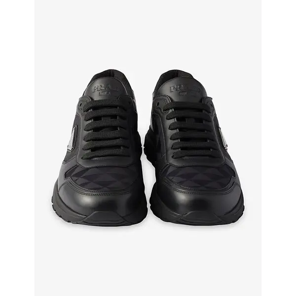 Prada Prax 2.0 Re-nylon Shell And Leather Trainers - Black
