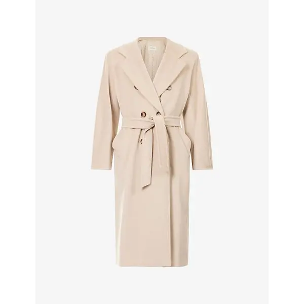 Max Mara Madame Belted Wool And Cashmere Coat - Ecru
