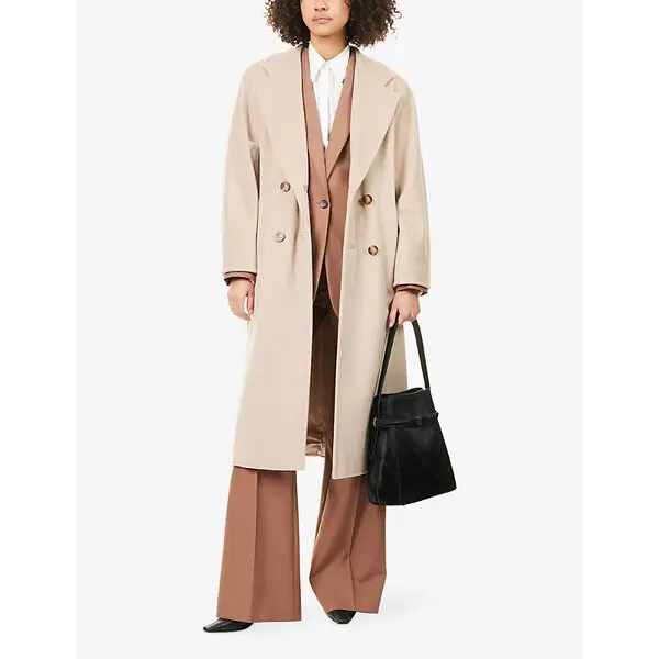 Max Mara Madame Belted Wool And Cashmere Coat - Ecru