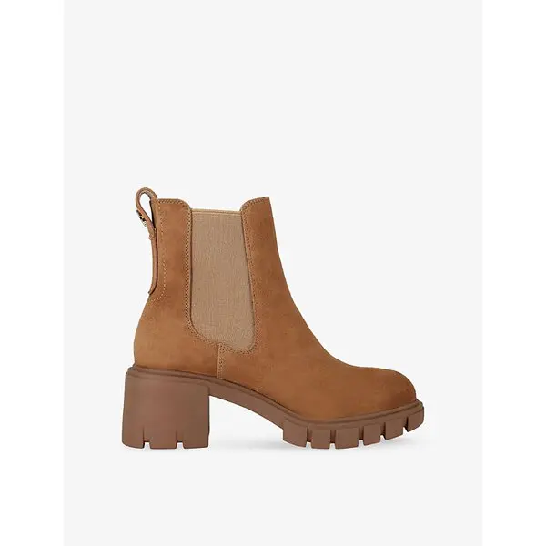 Carvela Ignite Suede Heeled Chelsea Boots - Camel
