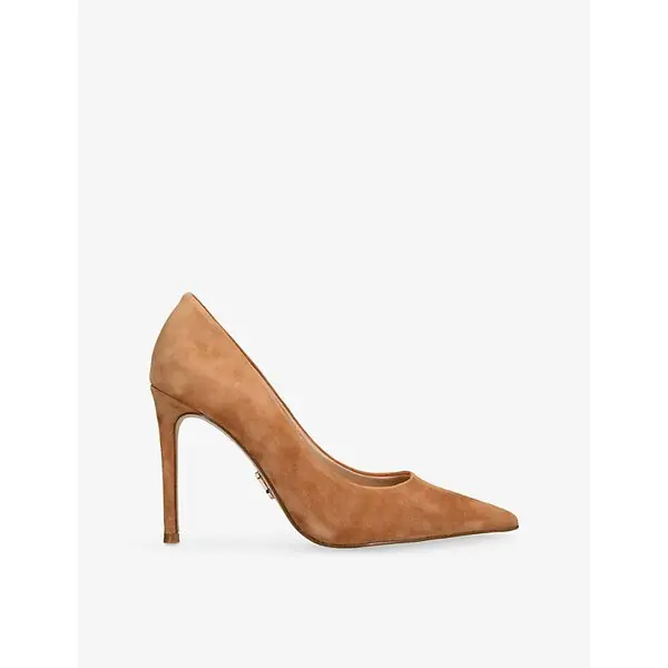 Steve Madden Suede Pointed Toe Stiletto Courts - Camel