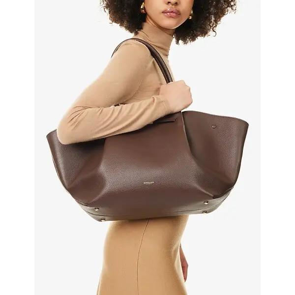 DEMELLIER The New York Leather Tote Bag - Mocha
