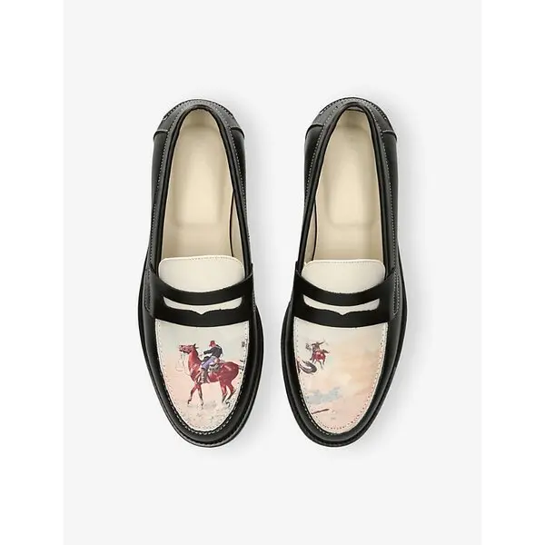 DUKE + DEXTER Wilde Advanced Guard Leather Loafers - Black/comb