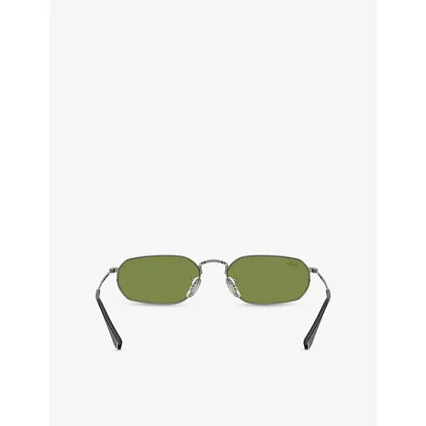 Ray-ban Rb3947 Irregular Metal Sunglasses - Silver