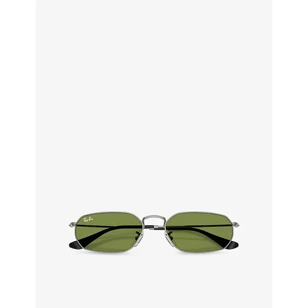Ray-ban Rb3947 Irregular Metal Sunglasses - Silver