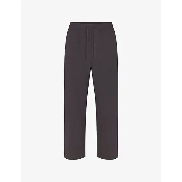 SKIMS Soft-knit Lounge Straight-leg Relaxed-fit Cotton-blend Jogging Bottoms - Ash