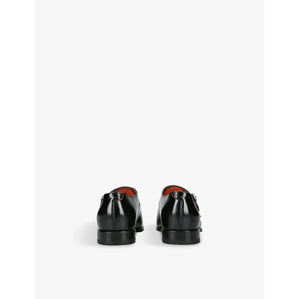 Santoni Adrian Leather Monk Shoes
