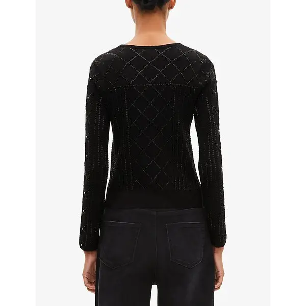 The Kooples Embellished Long-sleeve Knitted Jumper