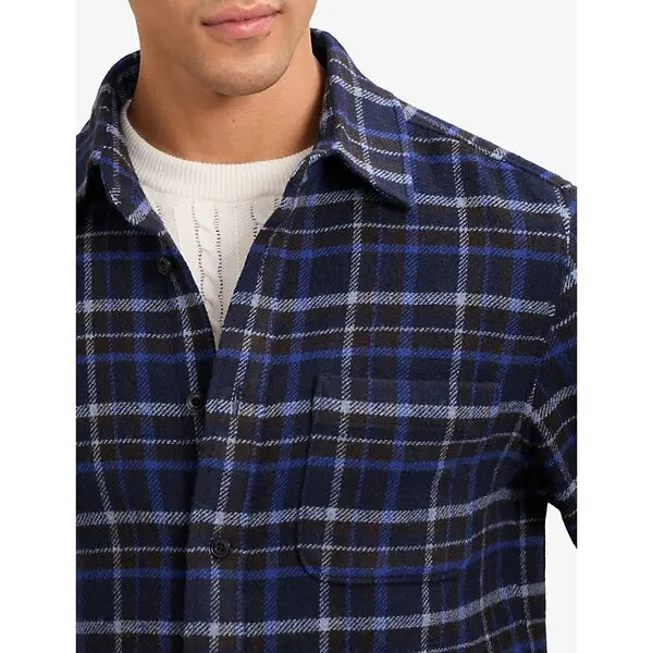 REISS Sam Checked Woven Overshirt