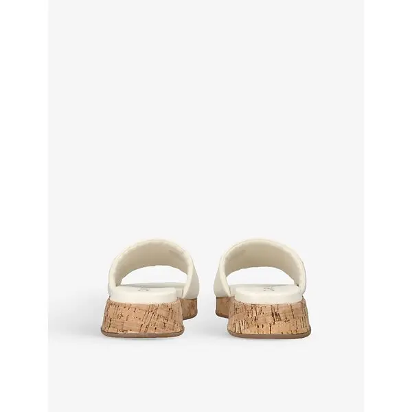 Carvela C-stud Embellished Flat-sole Faux-leather Mules