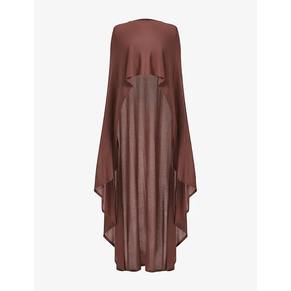 LEEM Knitted Cape - Brown