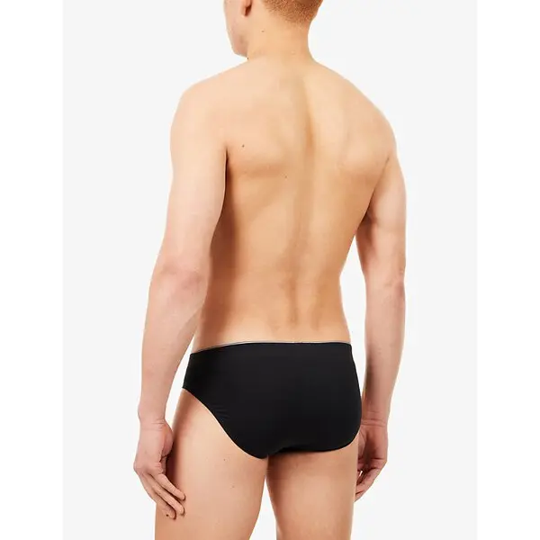 Hanro Basic Slim-fit Cotton Briefs - Black