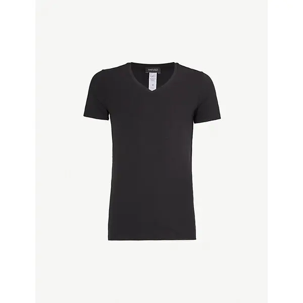 Hanro Cotton Superior Cotton-blend T-shirt - Black