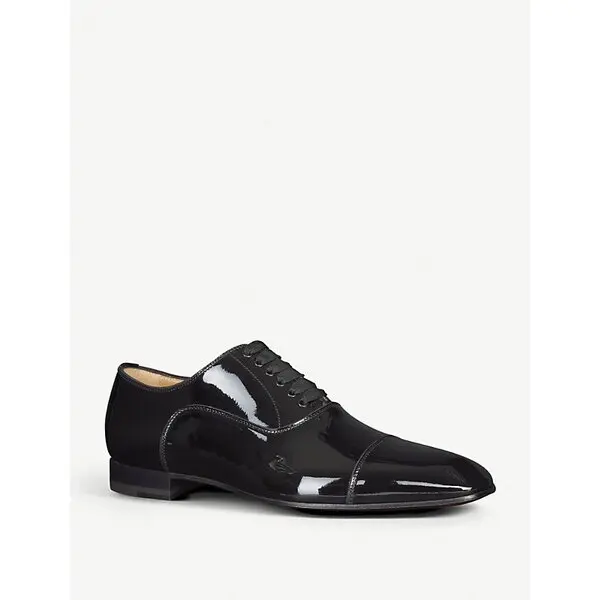 CHRISTIAN LOUBOUTIN Greggo Patent Leather Oxford Shoes