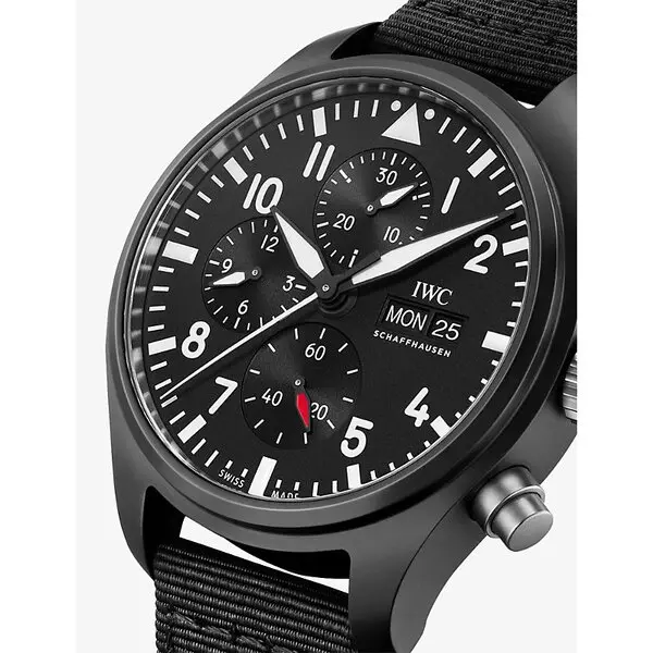 IWC SCHAFFHAUSEN Pilot's Chronograph Ceramic Automatic Watch 44.5mm - Black Ceramic