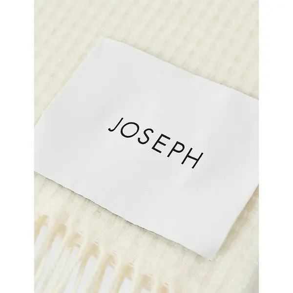 JOSEPH Flora Waffle Wool Scarf