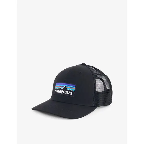 Patagonia P-6 Logo Trucker Brand-patch Cotton Baseball Cap - Black
