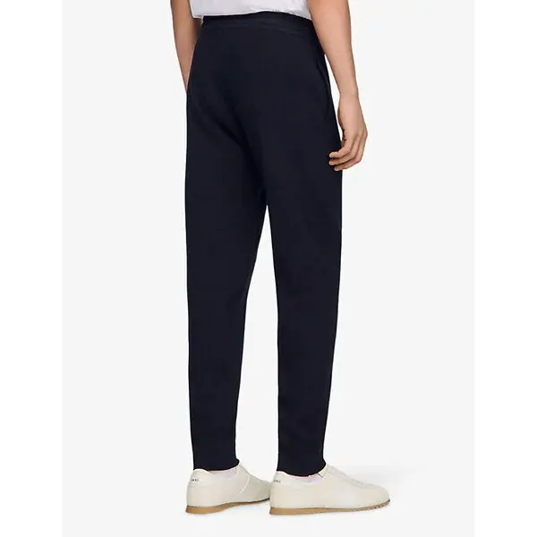 Sandro Logo-patch Regular-fit Stretch-woven Jogging Bottoms