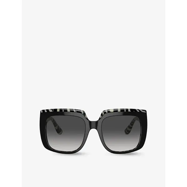 Dolce & Gabbana Square Frame Acetate Sunglasses - Black