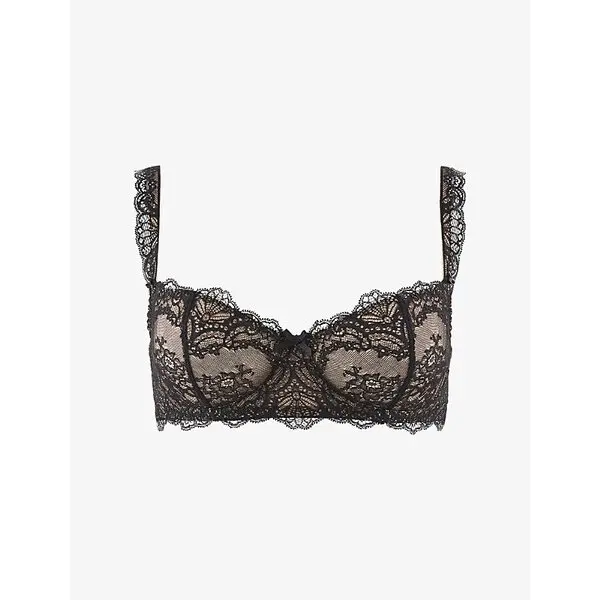 AUBADE Danse Stretch-lace Half-cup Bra - Black
