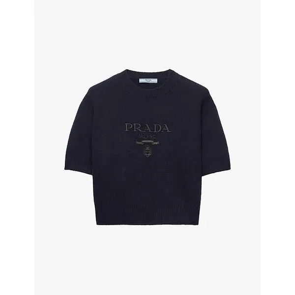 Prada Cashmere-wool Blend Knitted Jumper - Blue