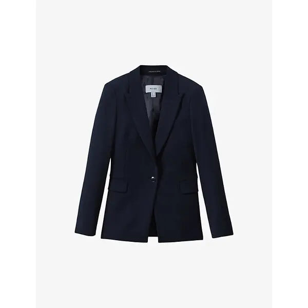 REISS Gabi Single-breasted Blazer - Navy