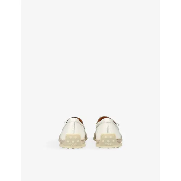 TOD'S Leather Loafers With Faux Lace Fastening