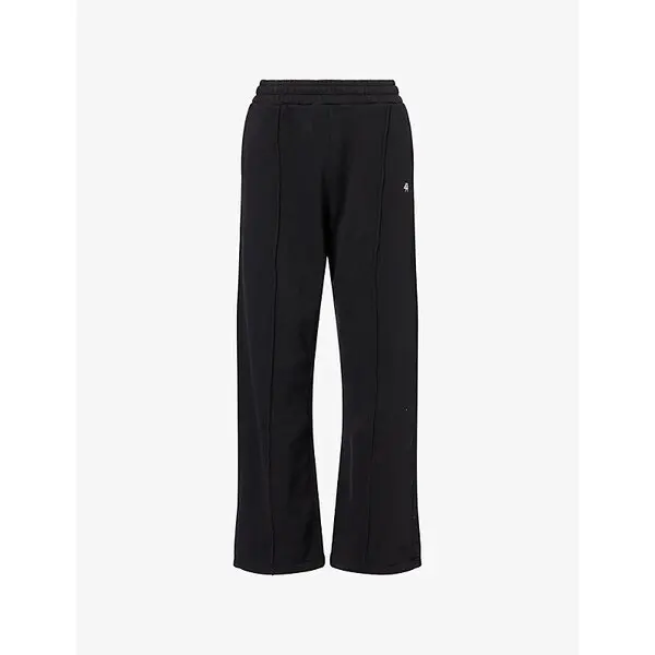 4TH & RECKLESS Fergie Wide-leg Cotton-jersey Jogging Bottoms - Black