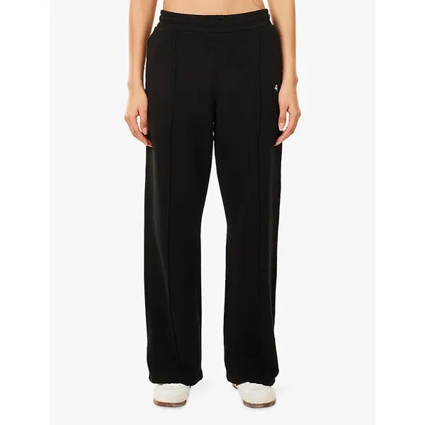 4TH & RECKLESS Fergie Wide-leg Cotton-jersey Jogging Bottoms - Black