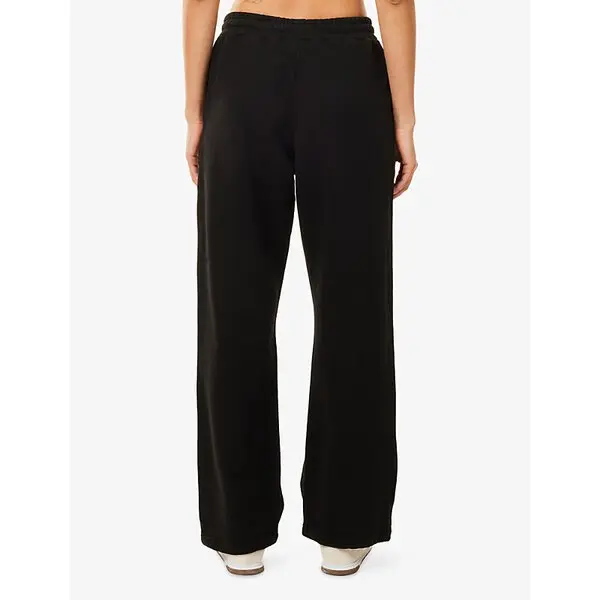 4TH & RECKLESS Fergie Wide-leg Cotton-jersey Jogging Bottoms - Black