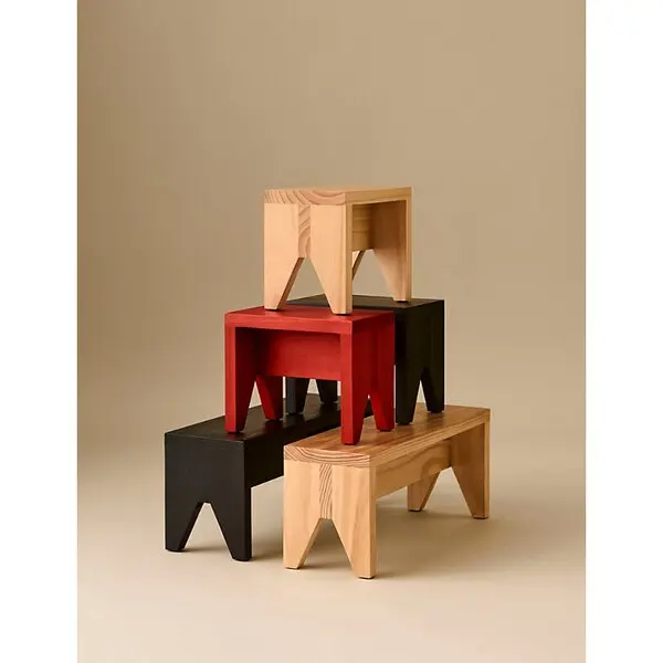 HAY Manolito Long Pine-wood Stool