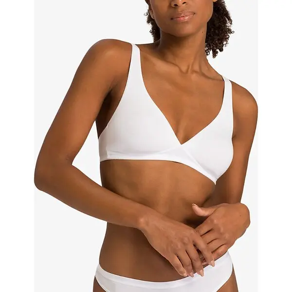 Hanro Sensation Soft Cup Stretch-cotton Bra - 0101 White
