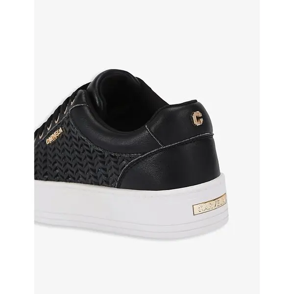 Carvela Sardinia Logo-embossed Faux-leather Low-top Trainers
