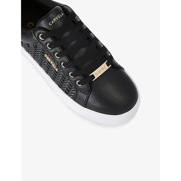 Carvela Sardinia Logo-embossed Faux-leather Low-top Trainers