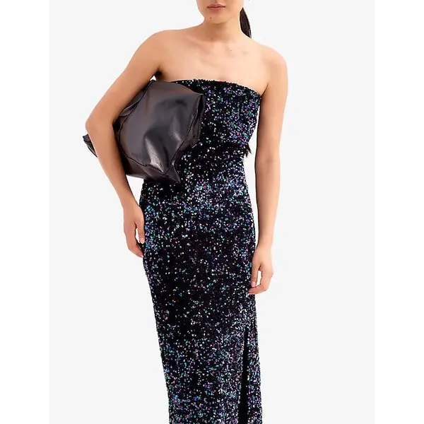 RO&ZO Blair Cluster Sequin Bandeau Maxi Dress