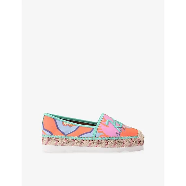 Kurt Geiger Graphic Print Woven Espadrilles - Mult/other