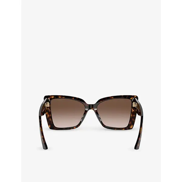 JIMMY CHOO Jc5001b Tortoiseshell Acetate Square Frame Sunglasses - Brown