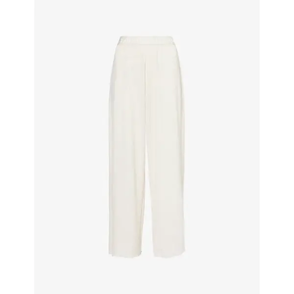 Lounge Soft Waffle Branded-waistband Jersey Pyjama Bottoms - Cream