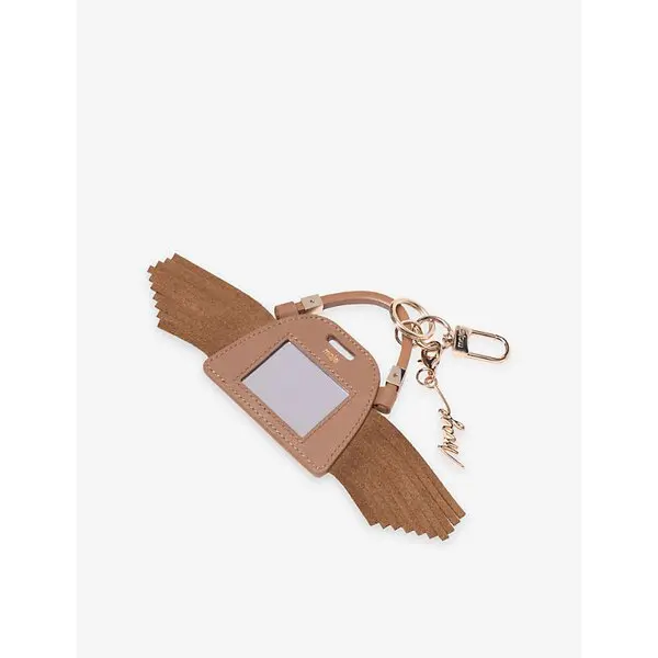 Maje Mini Mirror Bag Charm - Camel