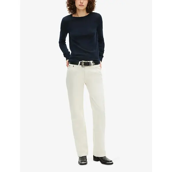 The Kooples Round Neck Wool Jumper - Navy