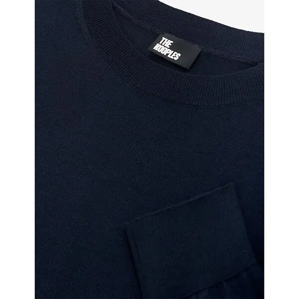 The Kooples Round Neck Wool Jumper - Navy