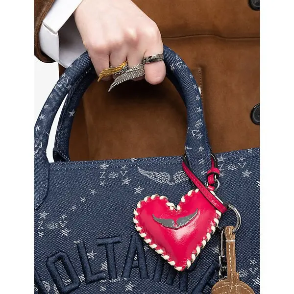 Zadig&Voltaire Heart Tag Leather Keyring