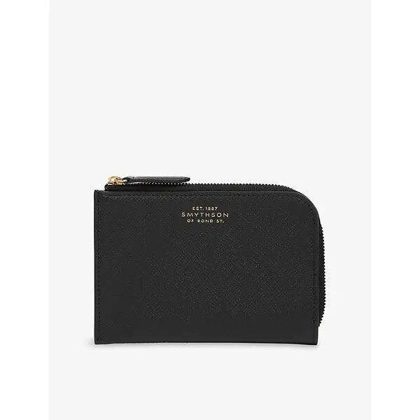 Smythson Panama Leather Slim Pouch - Black
