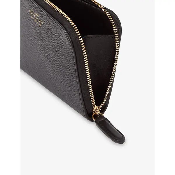 Smythson Panama Leather Slim Pouch - Black