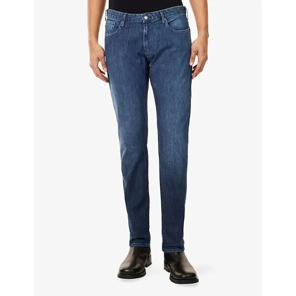 Emporio Armani Slim-fit Denim Jeans - Medium Blue Denim