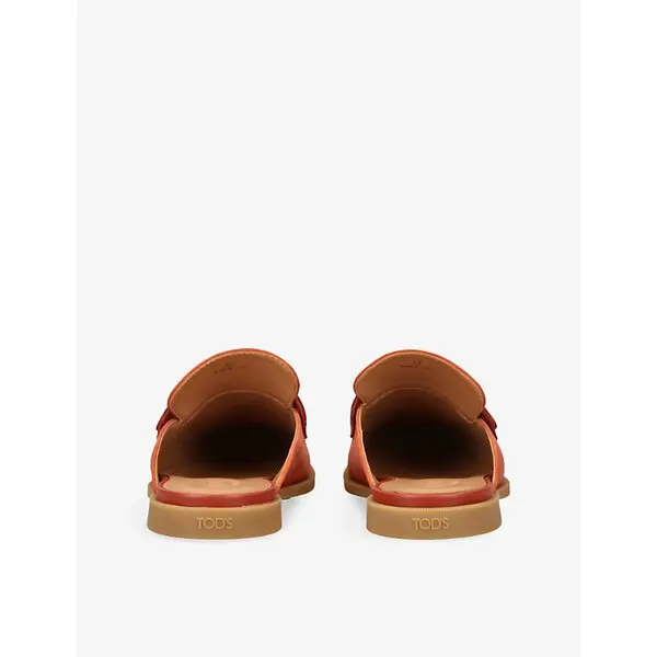 TOD'S Leather Buckled Loafer Mules