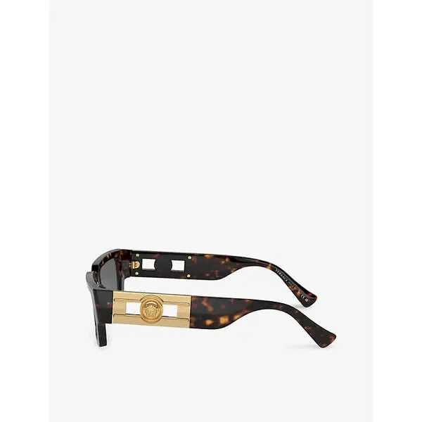 Versace Ve4459 Rectangular-frame Tortoiseshell Acetate Sunglasses